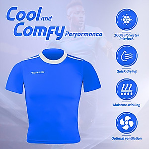 Vizari Velez Jersey for Men and Women | 100% Polyester Adult Soccer Goalie Jersey for Exceptional Performance Royal