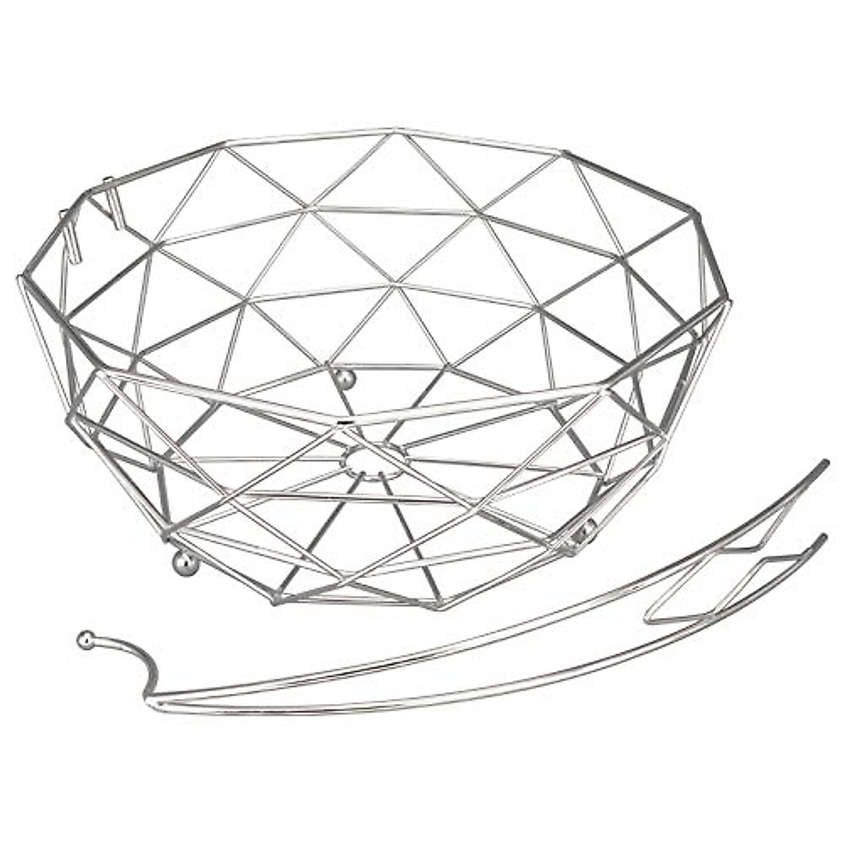 ROSYLINE Fruit basket banana hanger, removable banana hanger, home decoration (chrome)