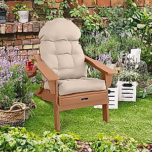 FUNBERRY Adirondack Chair Cushion,Outdoor Chair Cushions,Improved Comfy Patio Chair Cushions,Rocking Chair Cushion,Cushions for Adirondack Chairs,High Back Patio Chair Cushions