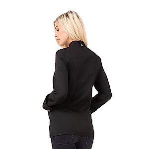 Chef Works Women's Marrakesh V-Series Chef Coat, Black, Large