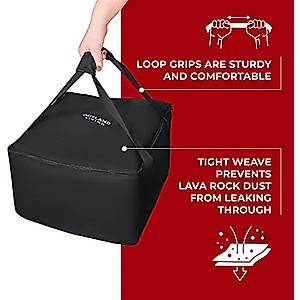 Outland Living Firecube Carry Bag - Fits Outland Living 14” Square Portable Propane Firecube Fire Pit – UV and Weather Resistant – Sturdy Grips for Easy Transport