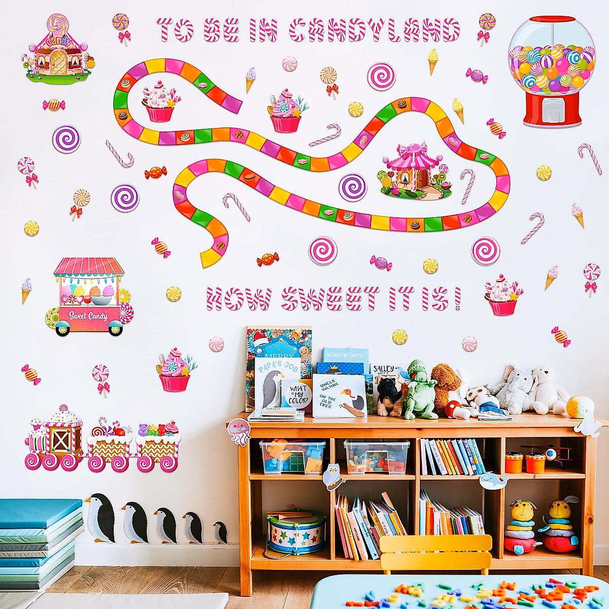 Outus Candyland Ice Cream Bulletin Board Decor Set Classroom Decoration ...