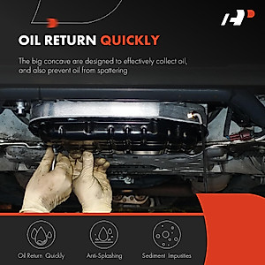 A-Premium Lower Engine Oil Pan Sump with Drain Plug Compatible with Audi A4 Quattro, A5 (Quattro), A6 (Quattro), A7 (Quattro), A8 (Quattro), Q5 Q7