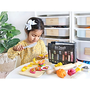 Bio DoUgh Natural Play Dough - Handmade in Australia - Scented, Non-Toxic & Reusable Modeling Dough for Kids - Food Grade Ingredients - Perfect for Creative Play, Arts & Crafts | 39.7oz (9 Colors)