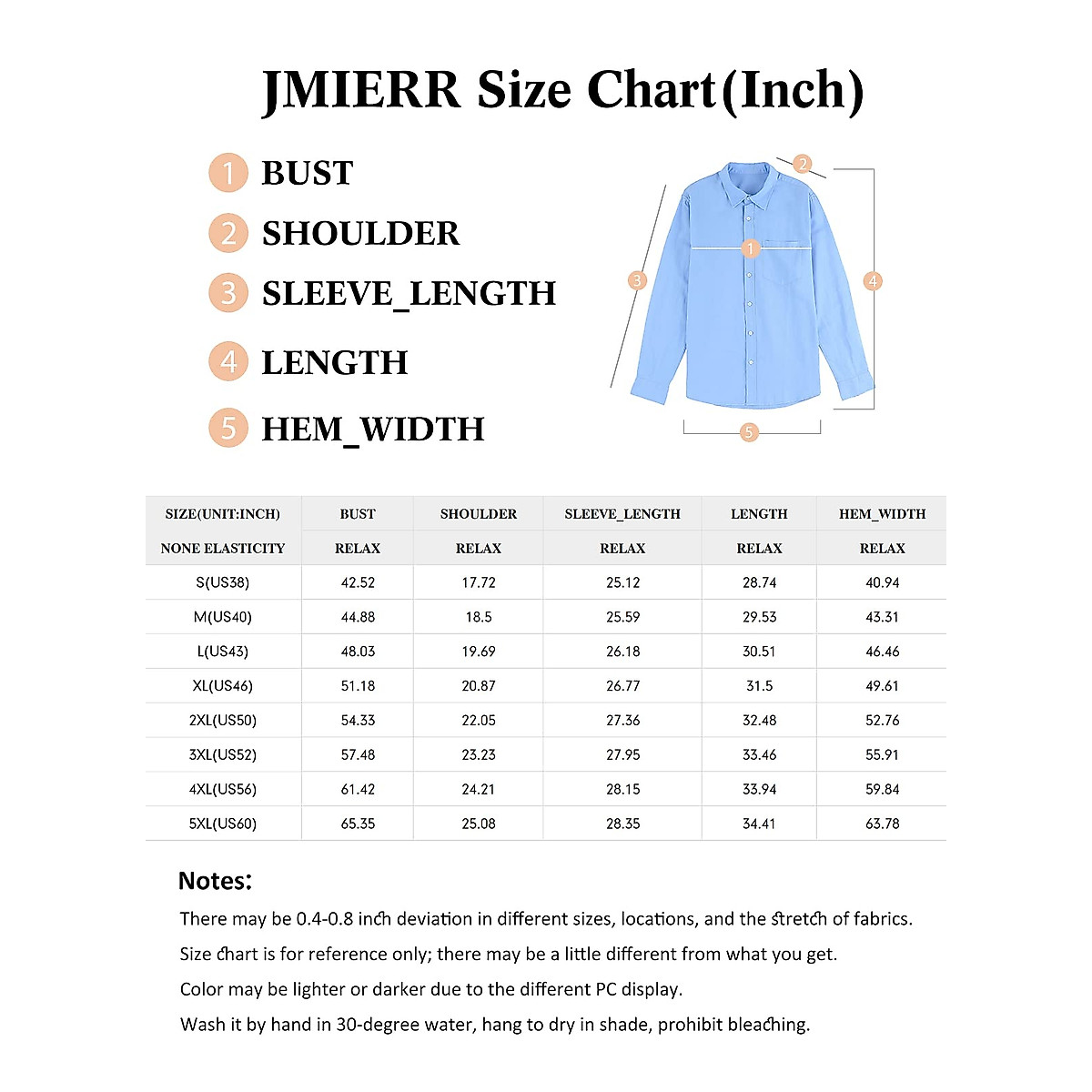 JMIERR Men's Cotton Linen Casual Stylish Button Down Shirt Long Sleeve Business Dress Shirts Fashion Summer Beach Shirts for Men Old Money Resort Wear with Pocket, US 43(L), Sky Blue