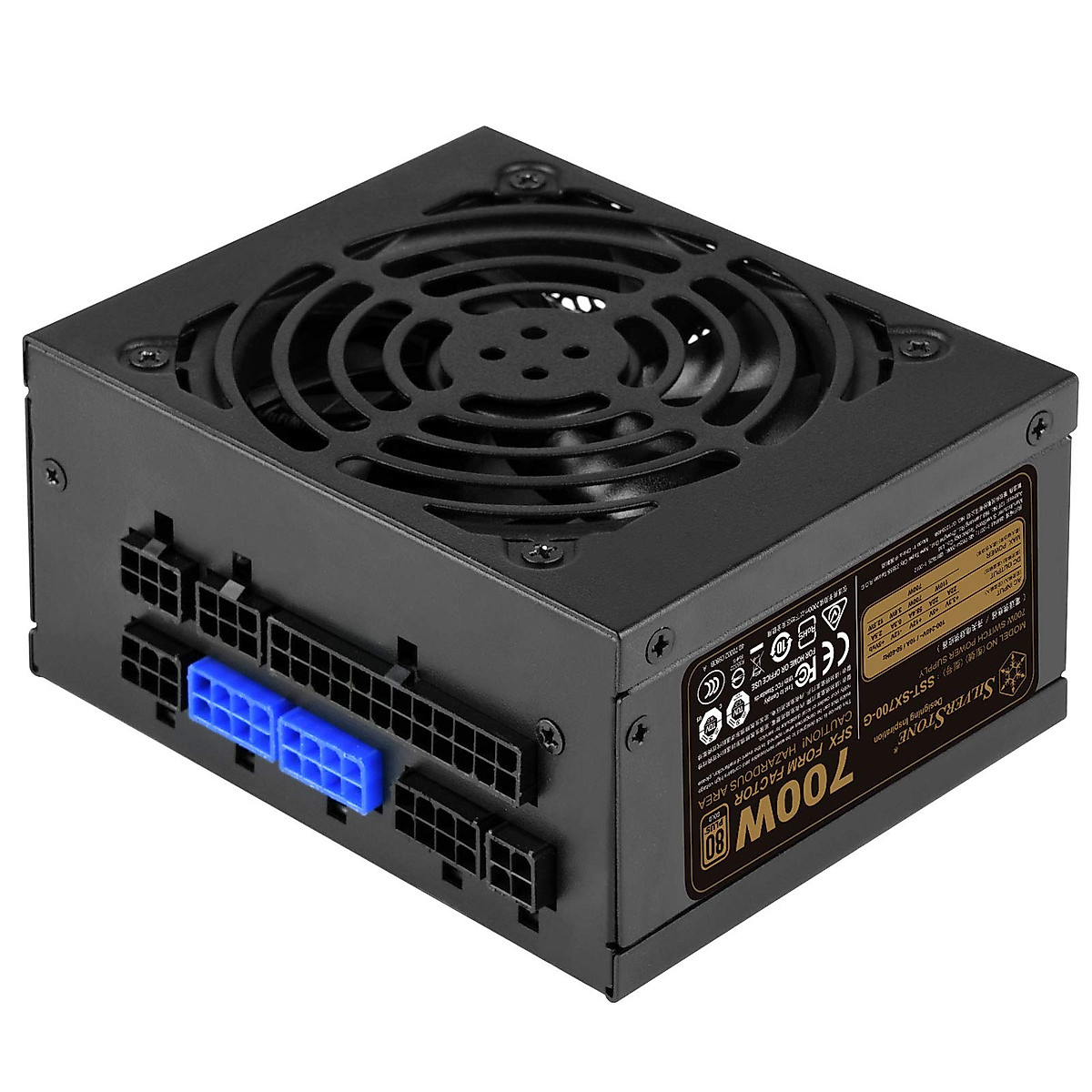 SilverStone Technology SST-SX700-G 700W SFX Fully Modular 80 Plus Gold PSU with Improved 92mm Fan and Japanese Capacitors.