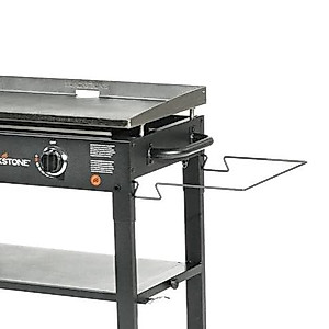 Blackstone 28" Flat Top Grill, Model 1853, 2 Burner Black Gas Griddle with Stand for Camping and Outdoor BBQ, Includes Blackstone Accessories Kit Cast Iron Seasoning and Wholesalehome Gloves and Cloth