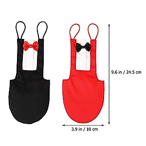 TEHAUX 2 Pack Bird Diaper Parrot Flight Suit Reusable Parrots Nappies with Bowtie Decor Pet Clothes for Budgie Parakeet Cockatiel Wedding Anniversary Christmas Birthday Party- Size