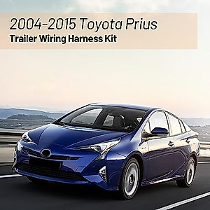 Oyviny Vehicle Side Custom 4 Way Trailer Wiring Harness for 2004-2015 Toyota Prius, Prius 56147 Tow Hitch 4-Way Flat Connector