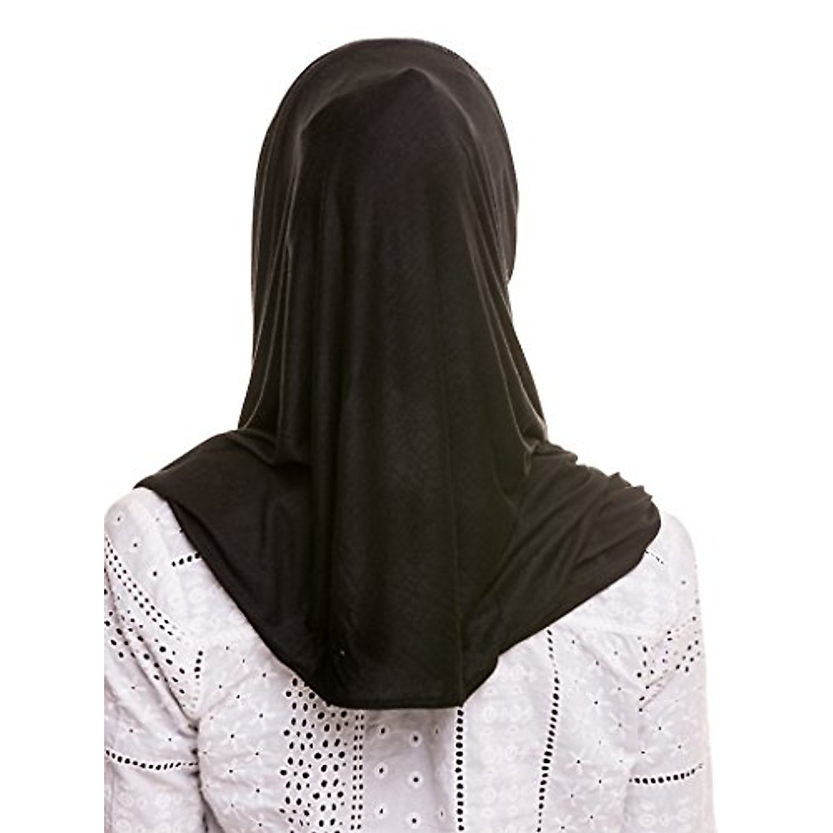 Kashkha Women's Ready To Wear Instant Hijab Scarf , Black, 22inches Width*77inches Length /(55cm*200cm)