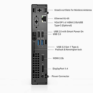 Dell Optiplex 3000 MFF Business Desktop, 12th Gen Intel Core i5-12500T, 16GB RAM, 512GB PCIe SSD, HDMI, Displayport, RJ-45, Wired Keyboard&Mouse, Wi-Fi 6, Windows 11 Pro, Black,16GB RAM | 512GB SSD
