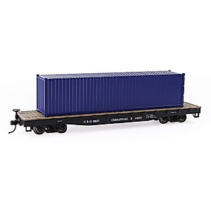 3pcs HO Scale Undecorated 40' (ft) Shipping Containers 1:87 Deep Bule Ribbed Side Container C8740DB