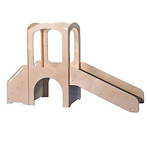 Children's Factory-ANG1617 Toddler Loft Set, Kids Indoor Play Equipment, Sliding/Climbing/Crawling Toys for Preschool/Daycare/Playroom, Wooden Classroom Furniture