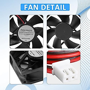 80mm 24V DC Cooling Fan CF8025 High Speed 24V 80mm 25mm 2Pin PC Exhaust Muffin Fan Low Noise 3500RPM 2-Pack