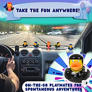 Sports-Themed Rubber Duckies - Rubber Ducky Bath Toy Set, 2" Hockey, Baseball, Football, Basketball, and Soccer Mini Rubber Ducks - Durable Mini Ducks for Kids of All (Hockey - Pack of 12)