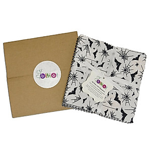 Soimoi Precut 5-inch Halloween Prints Cotton Fabric Bundle Quilting Squares Charm Pack DIY Patchwork Sewing Craft