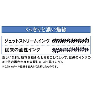 三菱鉛筆 Mitsubishi Pencil SXN220007.24 Jetstream Prime Oil-Based Ballpoint Pen, 0.7, Black