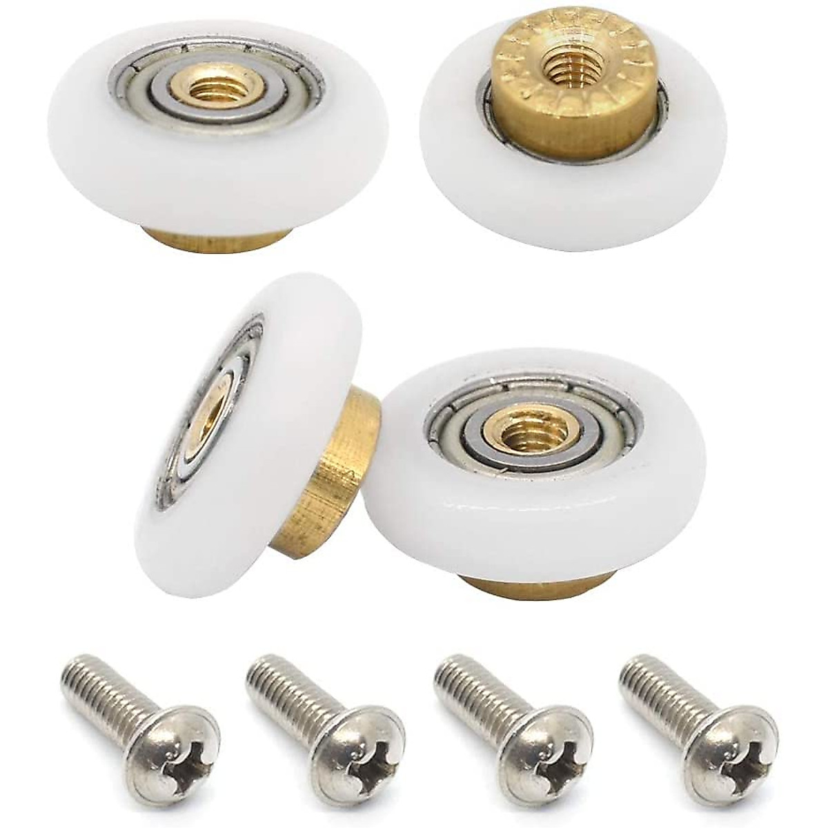 4X Replacement Shower Door Rollers/Runners/Wheels 19mm Diameter