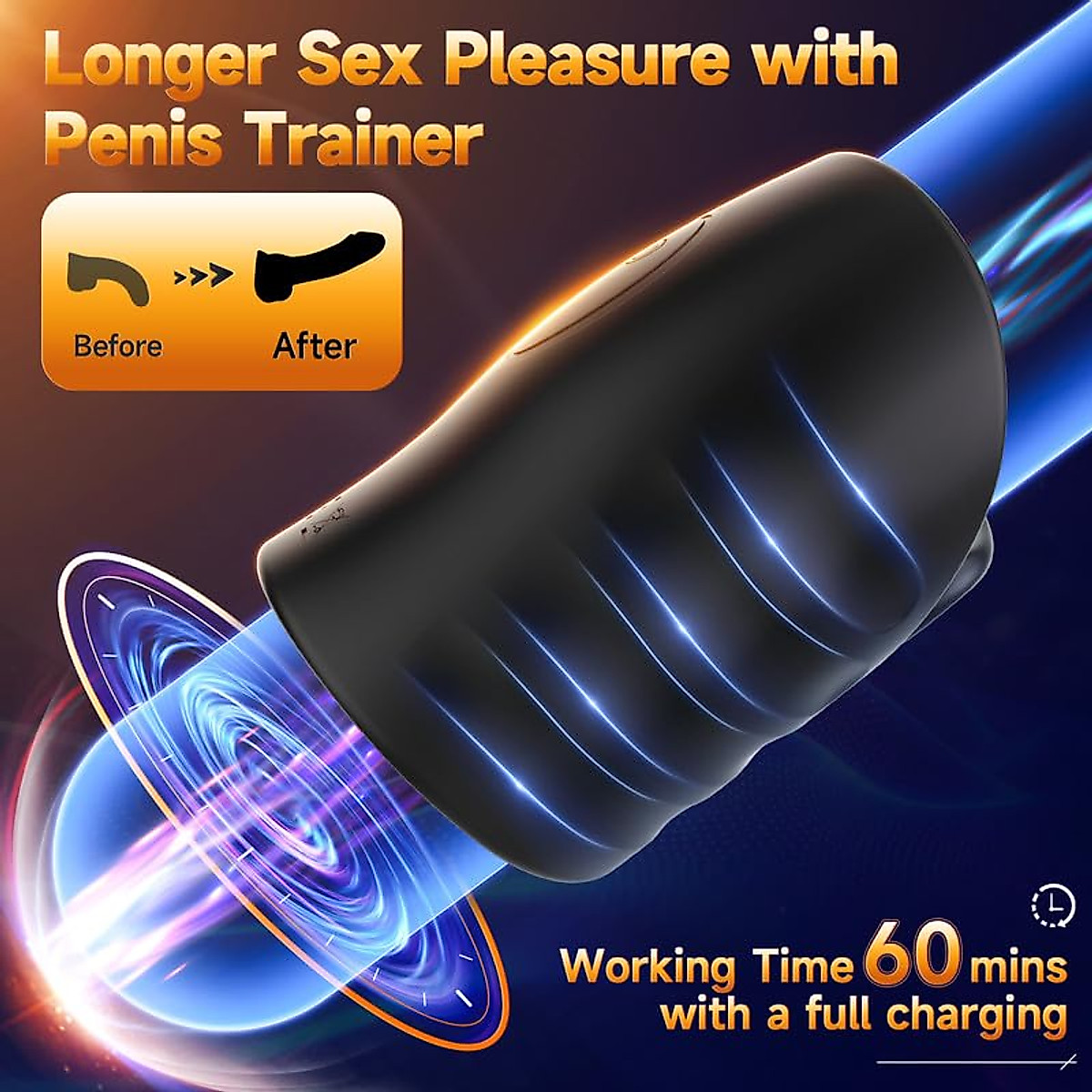 Male Sex Toys for Men - Male Masturbator Penis Training Vibrator with APP Control, Vibrating Sex Toy Strokers Glans Trainer Stimulator, Mens Sex Machine Masturbators Adult Sex Toys & Games