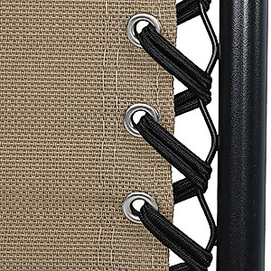 Sunnydaze Outdoor Zero Gravity Chair 2 Pack with Patio Table Cupholders and Pillows Included Khaki