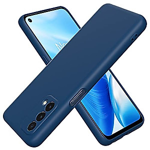 Foluu for OnePlus Nord N200 5G Case, Liquid Silicone Gel Rubber Bumper Case with Soft Microfiber Lining Cushion Slim Hard Shell Shockproof Protective Cover for OnePlus Nord N200 5G 2021 (Blue)