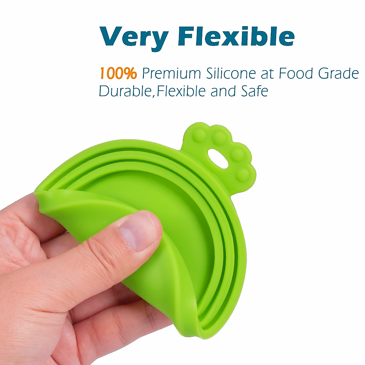 PetBonus 5 Packs Silicone Pet Can Lids, Dog Cat Food Can Cover, Universal Size Can Tops, 1 fit 3 Standard Size Food Cans, BPA Free Dishwasher Safe (Blue, Green, Orange, Pink, Yellow)