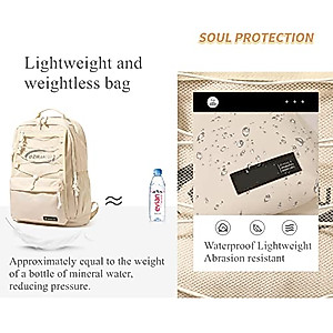 EKUIZAI Solid Color Simple Rolling Backpack for Teen Girls, Middle School Trolley Bags, Travel Daypack with Wheels