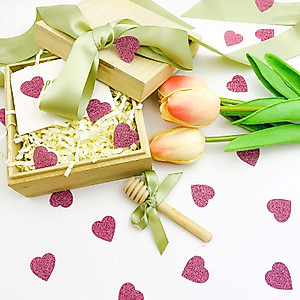 Heart Confetti Glittery Rose Gold Love | Valentine's Day Wedding Anniversary Engagement Bachelorette Party Festival Decoration Supplies | Eco-Friendly PVC | 45g 1.6OZ 450Pcs