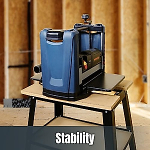 POWERTEC UT1002 Universal Tool Stand w/ MDF Split Top Expands to 20"x25" & Storage Shelf, 32" Working Height Tool Table for Benchtop Planers, Band Saw, & Belt Sanders for Woodworking