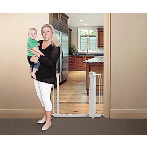 Dreambaby Chelsea Auto Close Security Gate in White Value Pack (Includes 2 Gates and 2 Extensions)