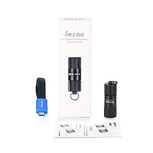 OLIGHT i1R 2 EOS 150 Lumens Tiny Rechargeable Keychain Flashlight EDC Mini LED Keyring Light with Built-in Battery for Camping Hiking Dog Walking etc (Black)