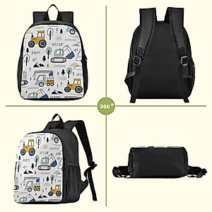 senya Toddlers Backpack Childish Truck Car Bookbag for Kid Aged 3-6 Preschool Kindergarten