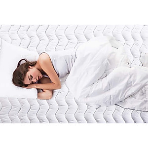 Newpoint Home Newpoint International 200-Thread Count Cotton Waterproof Mattress Pad, King, White