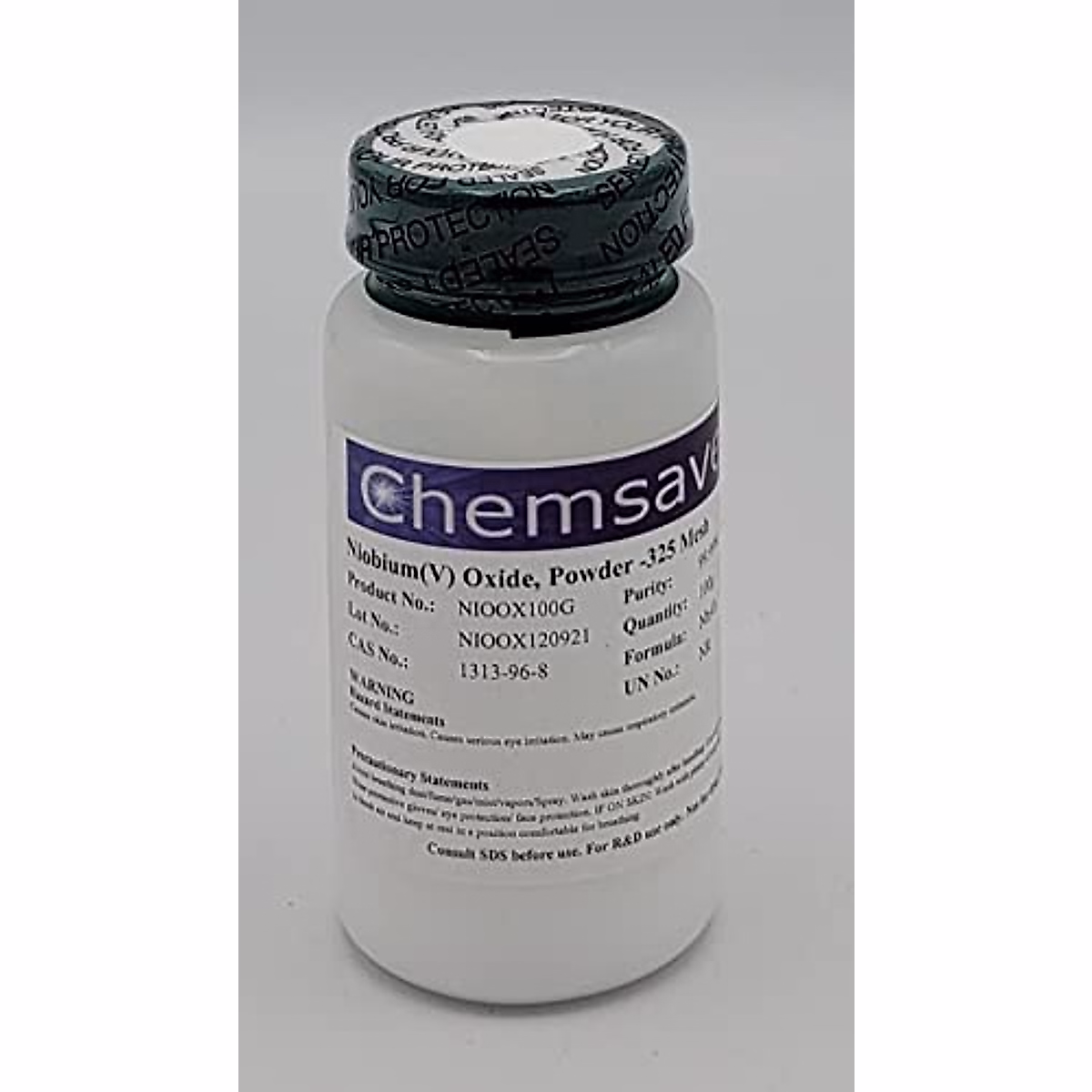 Niobium(V) Oxide, 99.99% (Trace Metals Basis), Powder -325 mesh, 100g