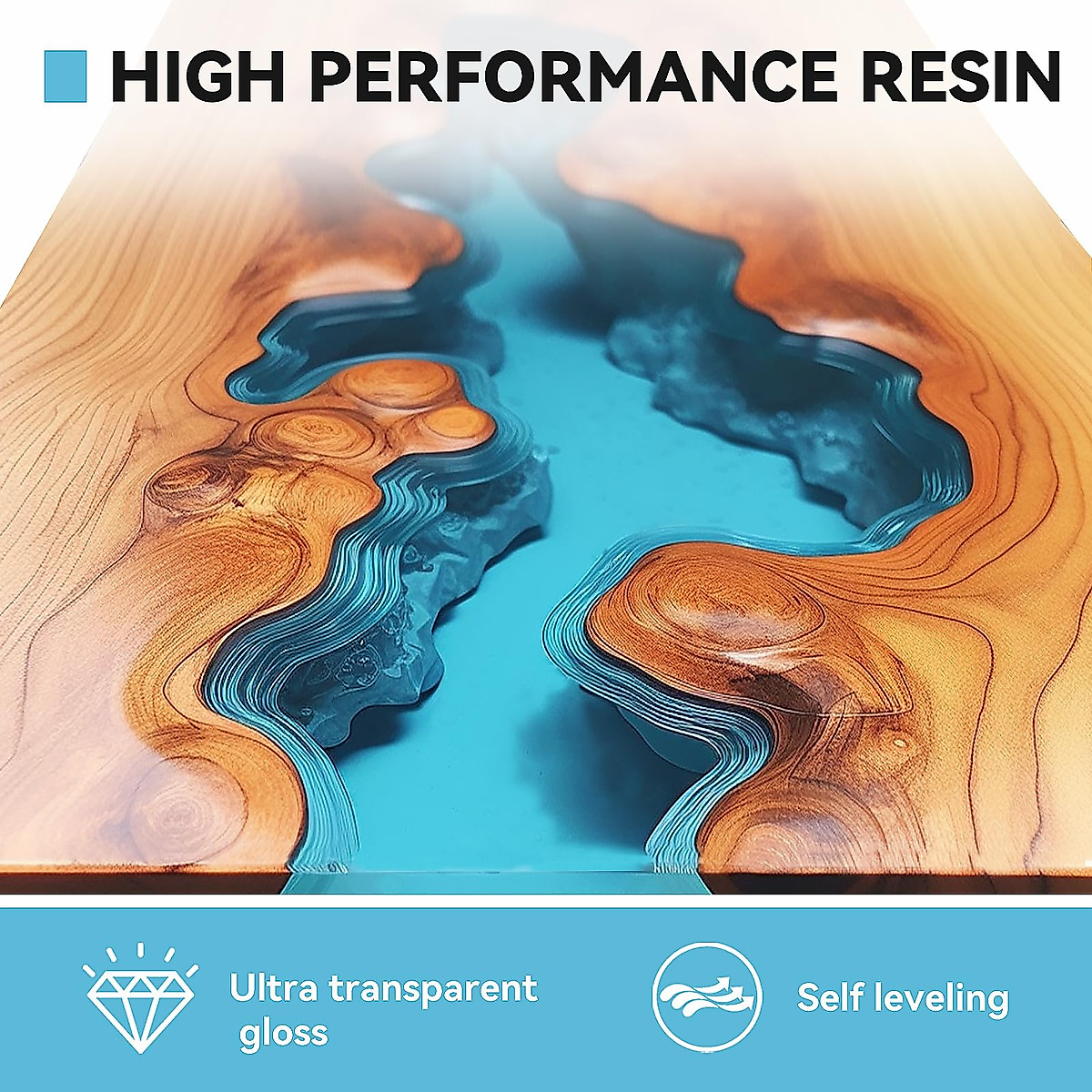 ISTOYO Epoxy Resin, 1 Gallon Crystal Clear No Bubbles Epoxy Resin Kit, Fast Curing Epoxy Resin for Table Tops, Coating, Casting, Jewelry Making, Cast Coating Wood, DIY Art Crafts