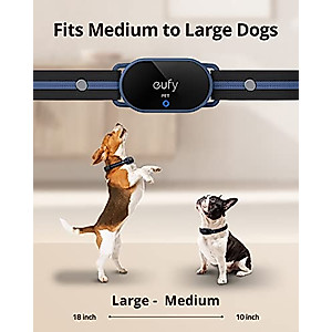 eufy Pet Dog Training Collar 2-Pack, 2 Rechargeable Training Collars with Remote, 3 Safe Training Modes, Soft Silicone Connectors, Safety Lock Switch, IPX7 Waterproof, Large Remote Range
