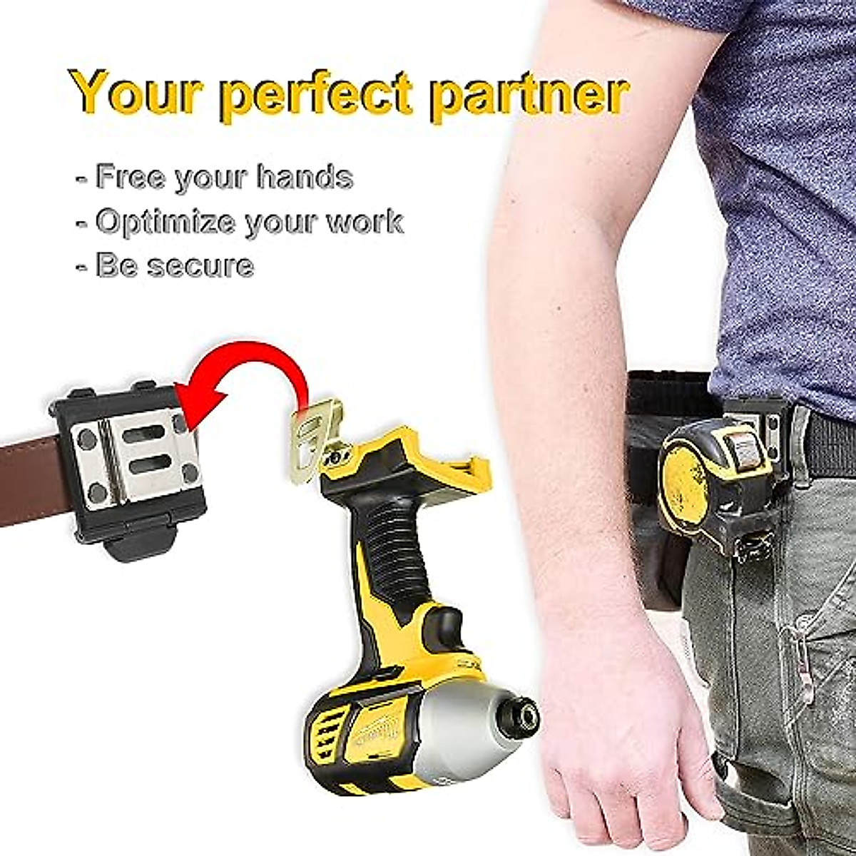 Tape Measure Holder, Measuring Tape Holder, Drill Holster, Tape Measure Clip, Tool Pouch with Belt Clip, Suitable for Tape Measurer, Drill, Impact Driver and Any Tool with a Hook.