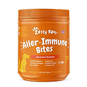 Allergy Immune Supplement for Dogs - with Omega 3 Wild Alaskan Salmon Fish Oil + Senior Advanced Multifunctional Supplement for Dogs – Glucosamine & Chondroitin