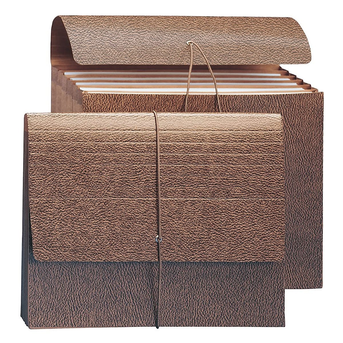 Smead Partition Expanding File Wallet, Flap and Cord Closure, 6 Pockets, 5-1/4" Expansion, Letter Size, Redrope, 10 per Box (72473)