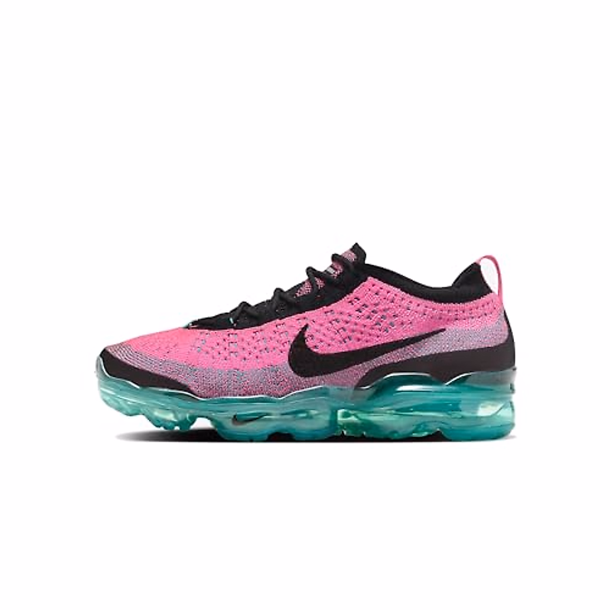 Nike Air Vapormax 2023 Flyknit Women's Running Shoes (Clear Jade/Pink Blast/White/Black FN7182-335, US Footwear Size System, Adult, Women, Numeric, Medium, 10)