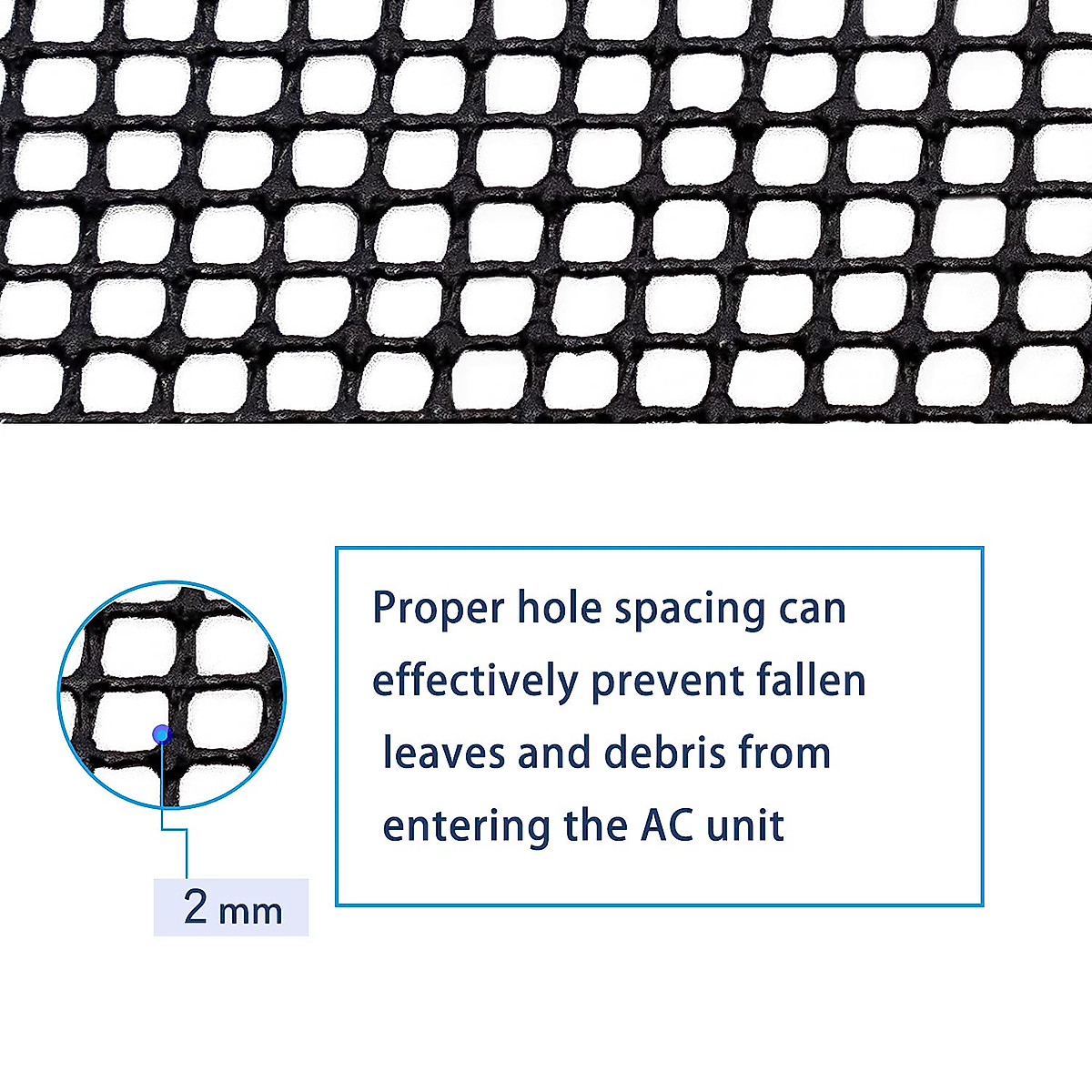 Perfitel AC mesh Cover for Outside Units (Black, 36"x 36")- Central Air Conditioner Cover for Outside Unit-Top Universal Outdoor AC Cover Defender-All Season Universal Mesh Air Conditioner Cover…