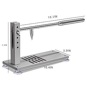 Oyster Shucker Machine,Upgraded Stainless Steel Oyster Clam Opener with Strong Suction Cup,Adjustable Oyster Shucker Tool Set,Oyster Opener Tool for Home,Clam Shucker Tool with Knives,Glove & G-Clip