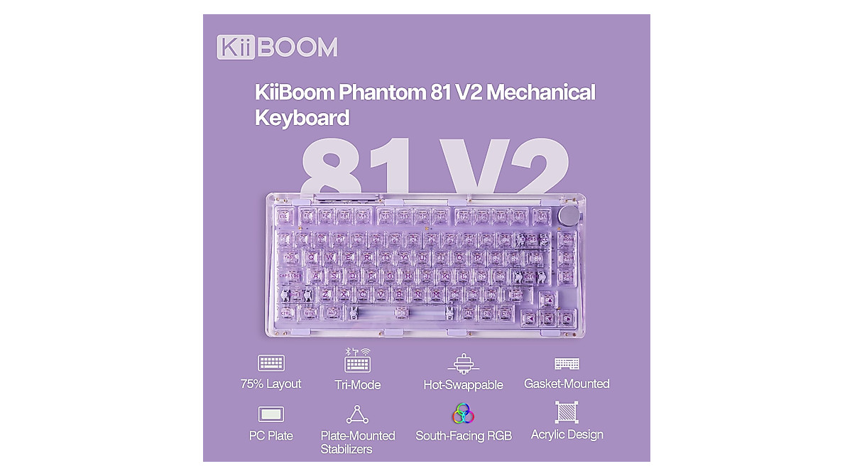 KiiBoom Phantom 81 V2: Hot Swappable Gaming Keyboard