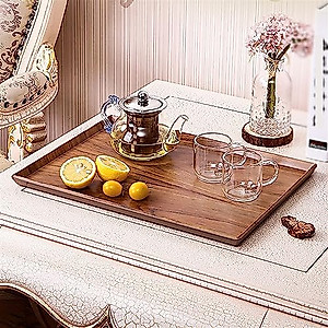 Outdoor Tray Coffee Table Tray Imitation Wood Grain Rectangular Large Tray Simple and Practical Cup Storage Tray Breakfast, Afternoon Tea Tray Decorative Tray Kitchen Tray