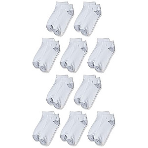 Hanes womens 10-pair Value Pack Low Cut athletic socks, White, 5 9 US