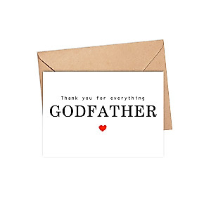 Thank You For Everything Godfather Card - Thank You Card - Godfather Card - Father's Day Card - Card For Him - Greeting Card For Birthday- Anniversary - Note Card - Thank You For Everything