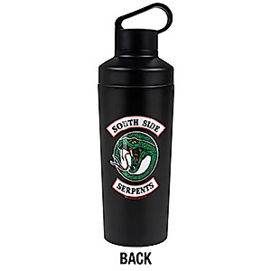 Riverdale OFFICIAL Riverdale South Side Serpents Pattern 18 oz Insulated Water Bottle, Leak Resistant, Vacuum Insulated Stainless Steel with 2-in-1 Loop Cap