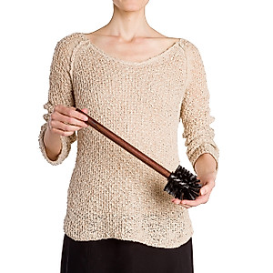 Redecker Toilet Brush and Replacement Head Set, Oiled Thermowood Handle, Nylon Bristles, Made in Germany