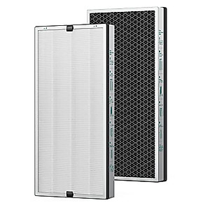 Jafända JF888 Replacement Filter, 2 Pack Original Filters, H13 True HEPA Filter(MERV 17), with 2.12 lb Activated Carbon, Remove Pollen Dust Pet Odor VOCs Allergies Smoke, ideal for households with pets, cooking and smokers.