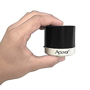 2 Acuvar Wireless Rechargeable Mini Speaker Pods with Micro SD Card Reader and USB Compatibility (Red & Black)